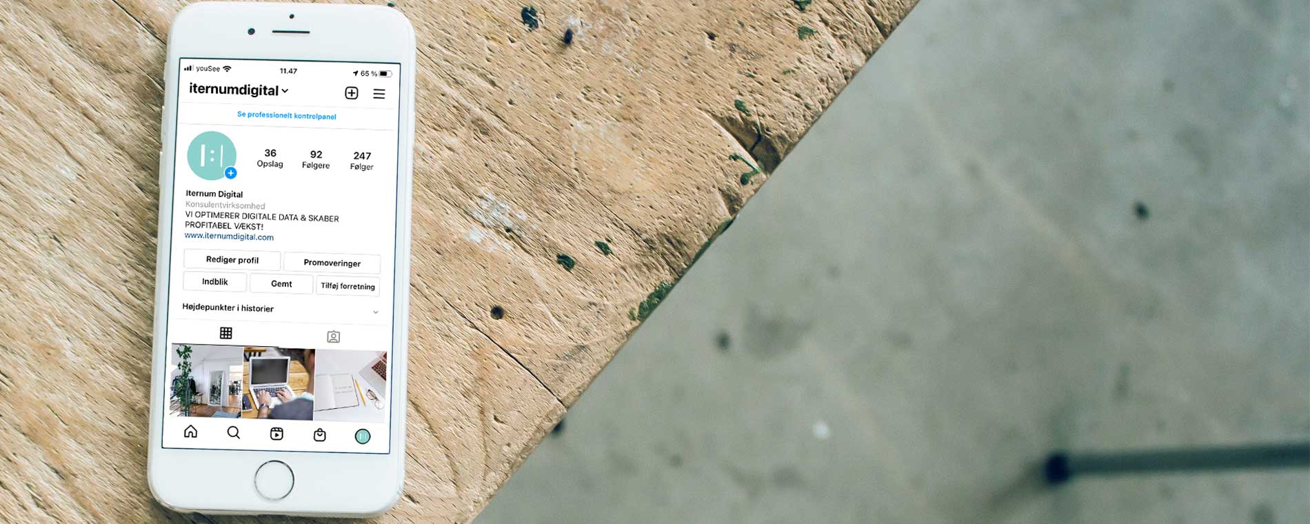 How to make a company profile on Instagram - Iternum Digital